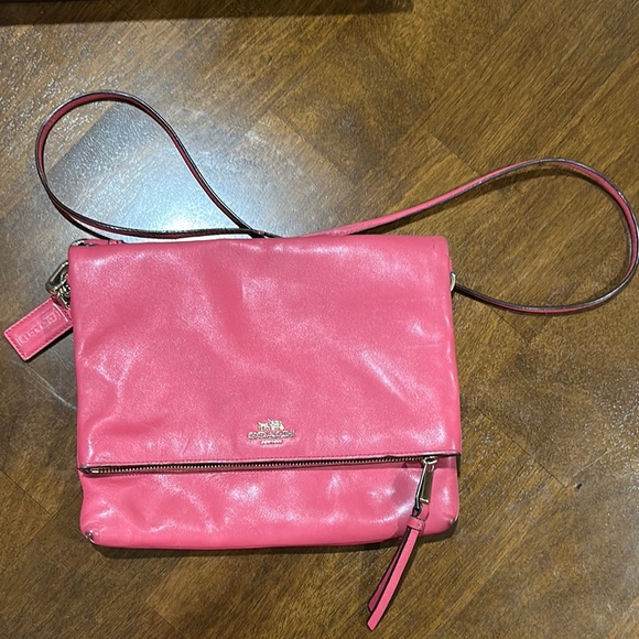 Coach | Bags | Coach Pink Crossbody Bag With Gold Hardware | Poshmark